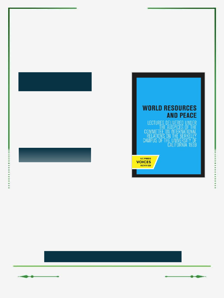 World Resources and Peace eBook safe download | PDF