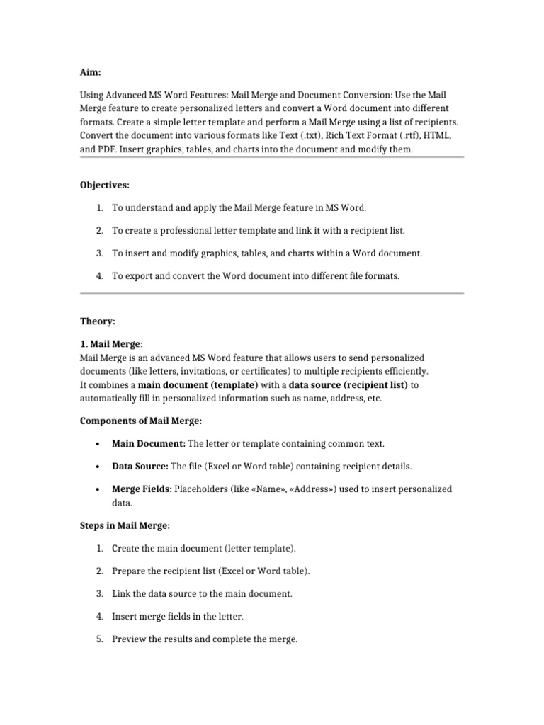 Exp 4 | PDF | Microsoft Word | Computing