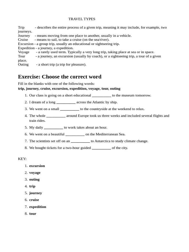 Travel Types | PDF