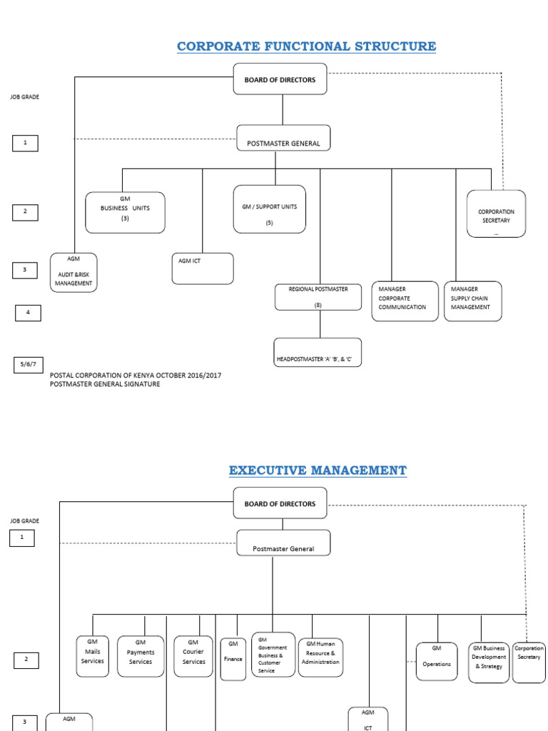 Postal Corporation of Kenya Structure | PDF | Mail | Internal Audit