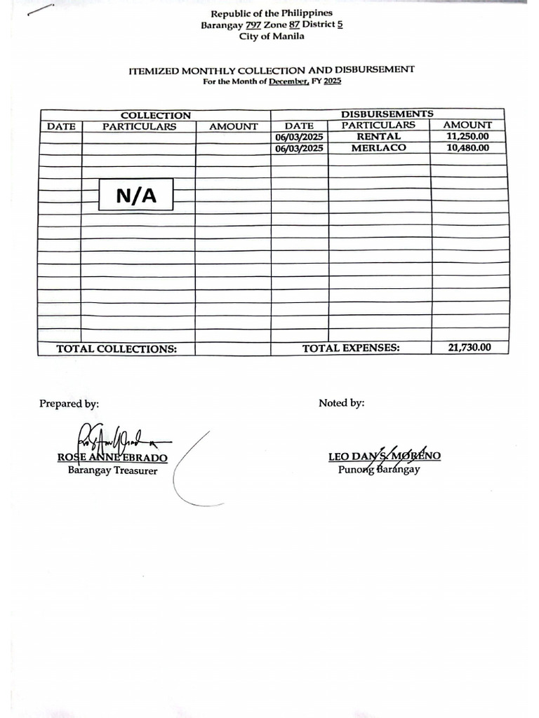 Monthly Collection Oct-Dec | PDF