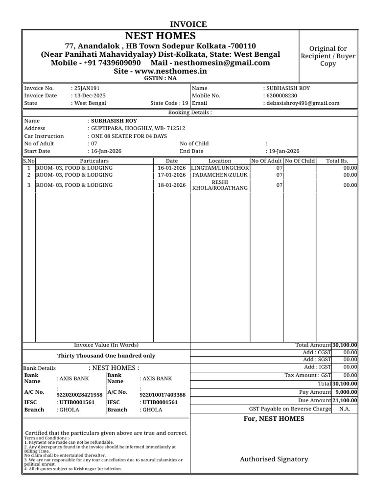 6200008230- Invoice- S. Roy- up | PDF | Taxation | Government Finances