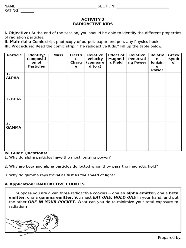 Lesson 6 Radioactive Kids Radioactive Particles | PDF