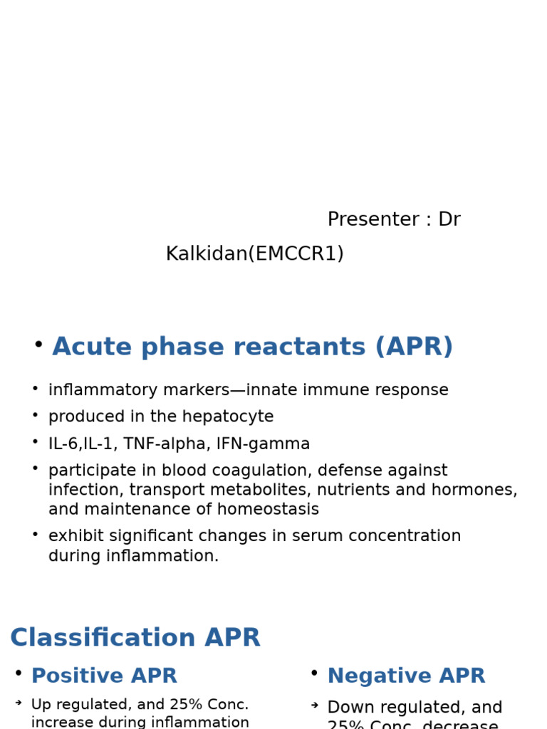 Acute Phase Reactants | PDF | C Reactive Protein | Inflammation