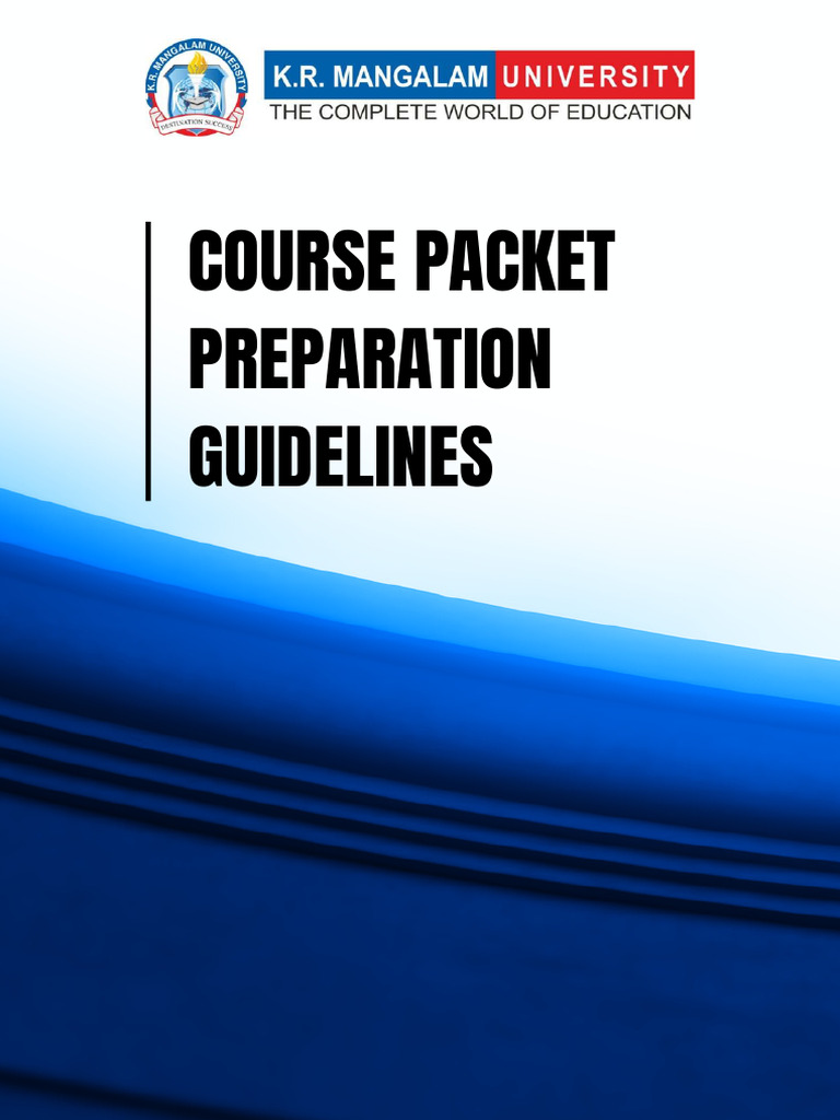 Course Packet Preparation Guidelines | PDF | Learning | Cognitive Science