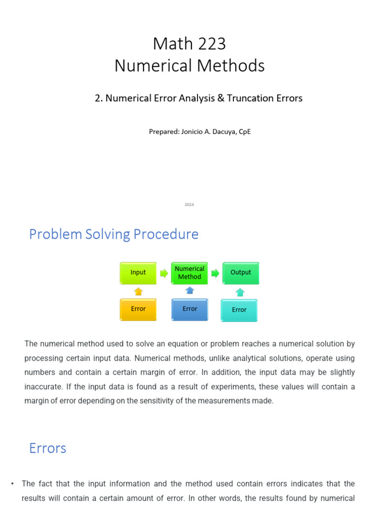 Errors | PDF | Significant Figures | Numerical Analysis