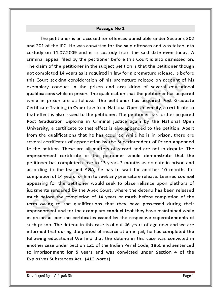 Typing Practice Passages English | PDF | Lawsuit | Judgment (Law)