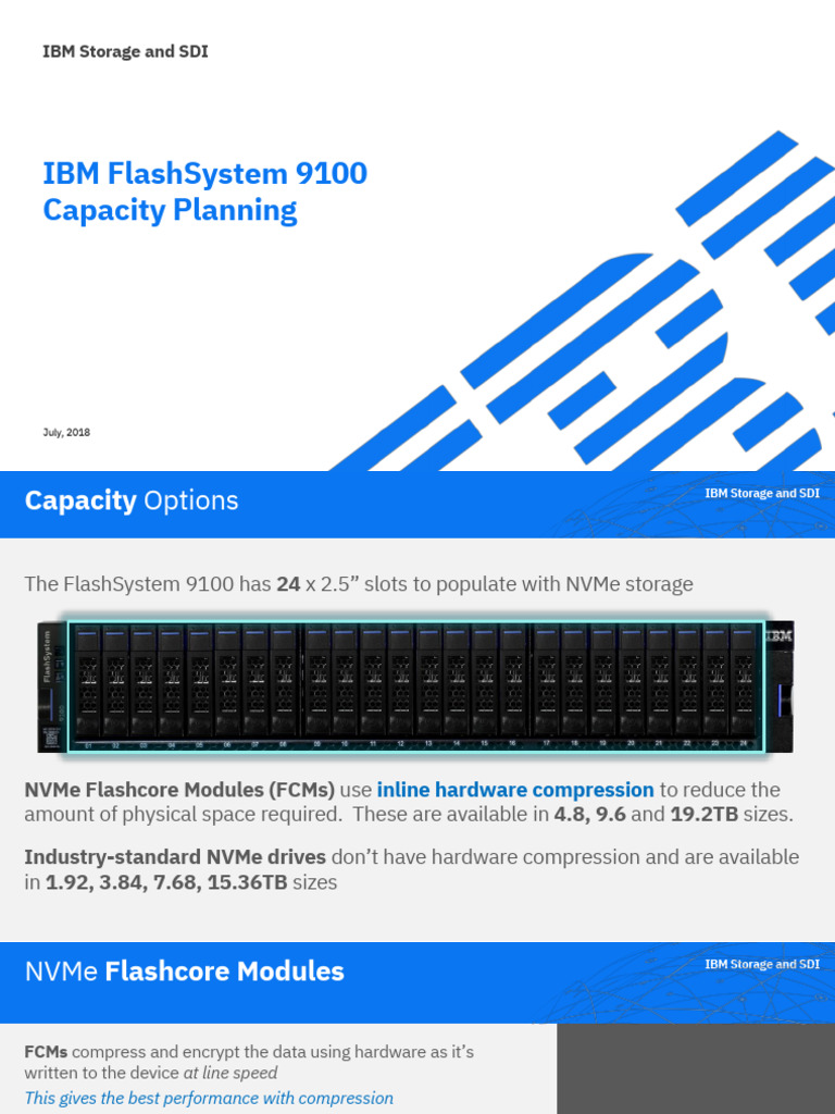 IBM FlashSystem 9100 Capacity Planning Guide | PDF | Data Management ...