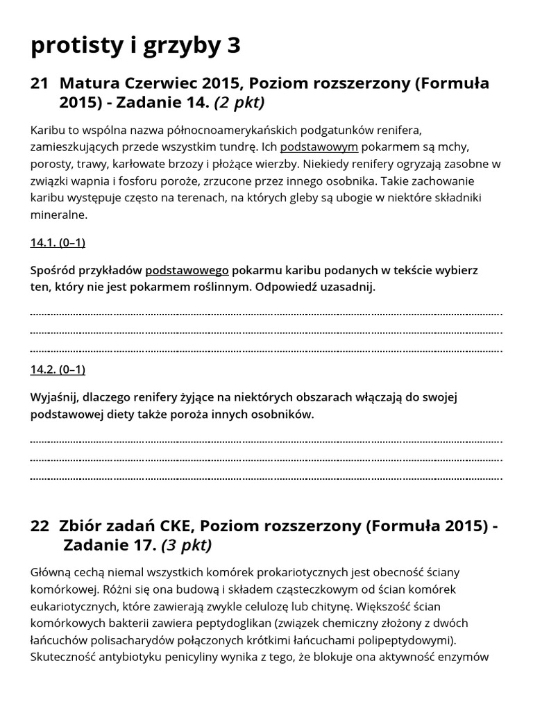 Protisty I Grzyby 3 2 | PDF