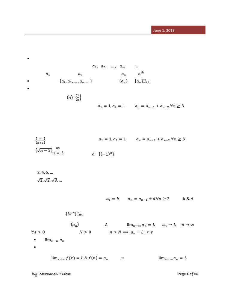 Understanding Sequences and Series | PDF | Series (Mathematics) | Sequence