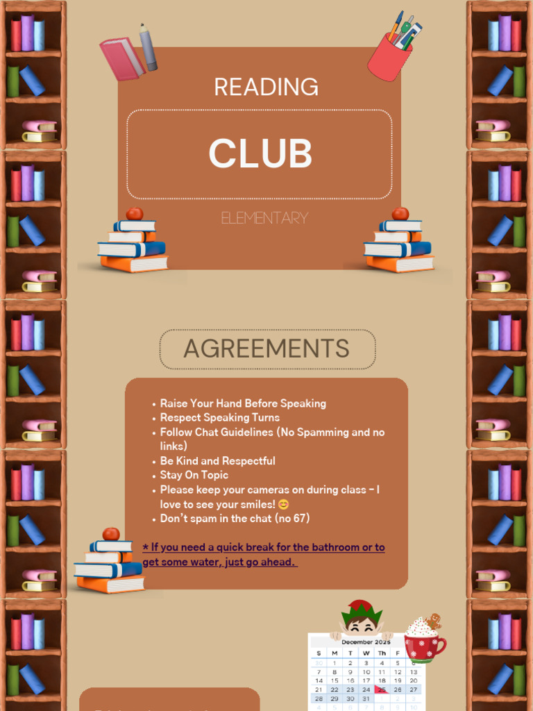 Elementary Reading Club Guidelines | PDF