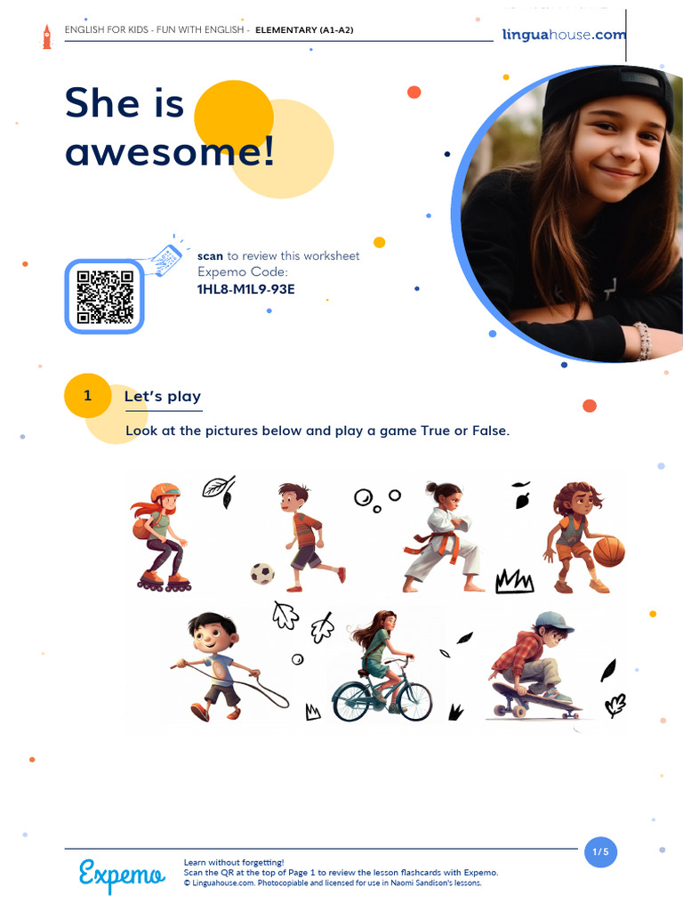 She is Awesome British English Student A1 A2 (1) | PDF | Chess Theory ...