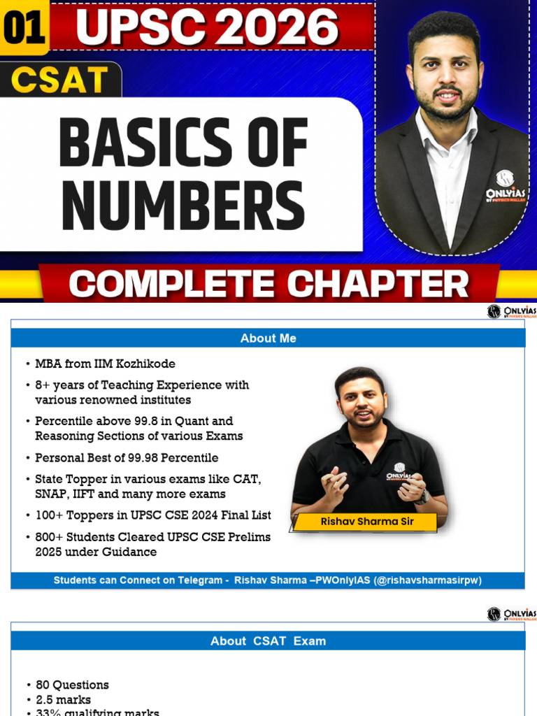Basics of Numbers Rishav Sir | PDF | Mathematics