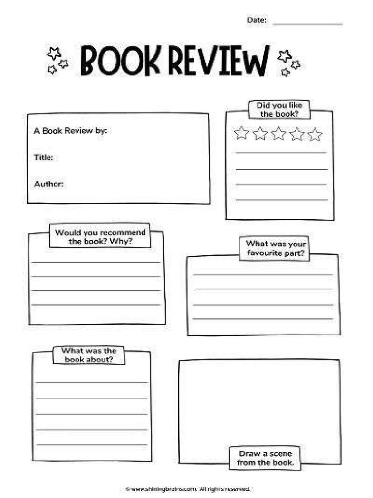 Book Review Template KS2 - Great Reading & Writing Activity for Kids | PDF