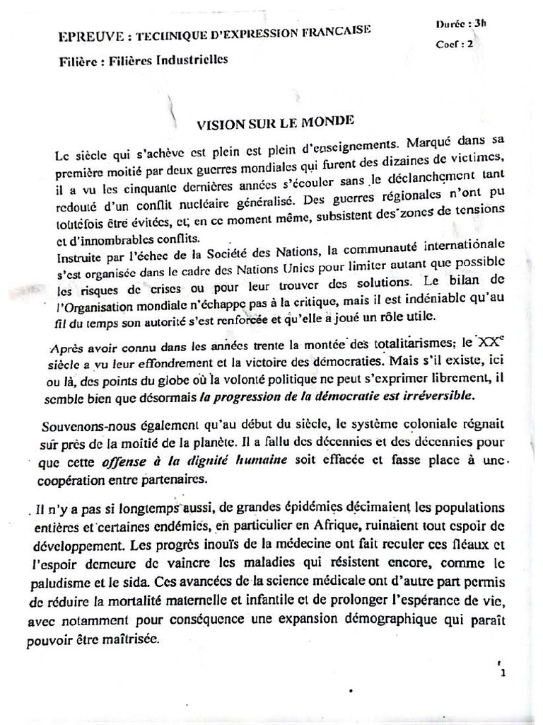 Devoir de T.E.O.E | PDF