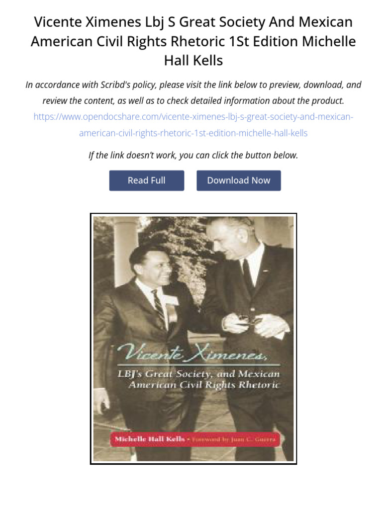 Vicente Ximenes LBJ s Great Society and Mexican American Civil Rights ...