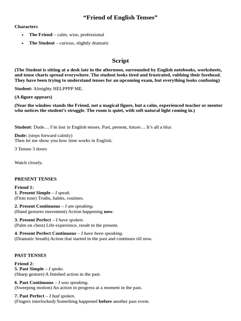 Timekeeper of English Tenses | PDF