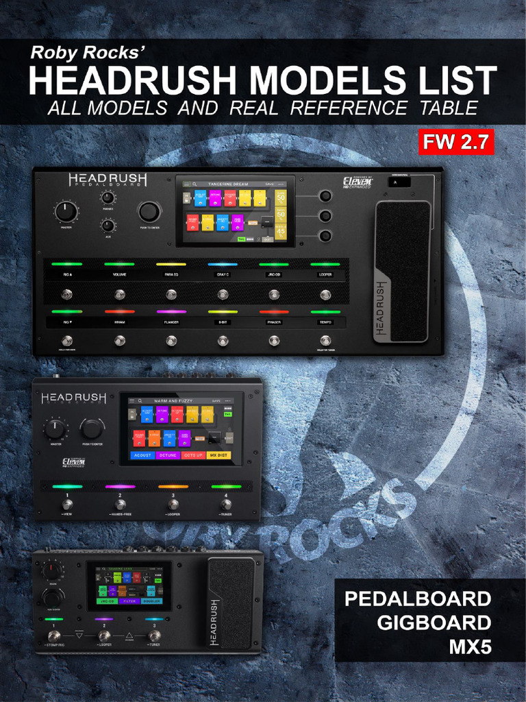 Headrush Models and Firmware List | PDF | Sound Technology | Audio ...