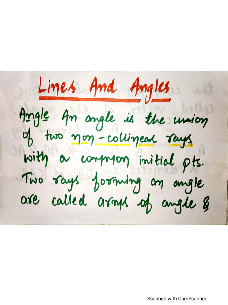 IX - Lines & Angles (Concept) | PDF