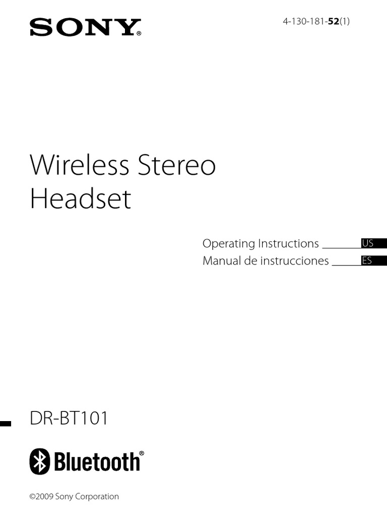 Wireless Stereo Headset: DR-BT101 | PDF | Bluetooth | Wireless