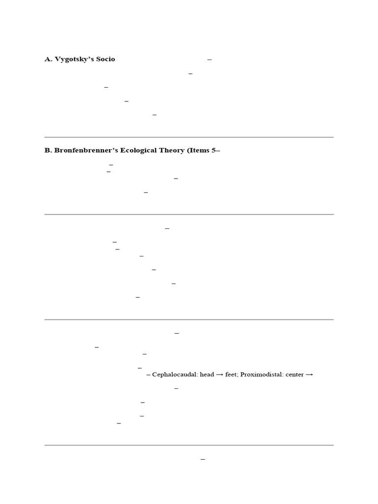 Test Review: Developmental Theories & Stages | PDF | Reason | Learning