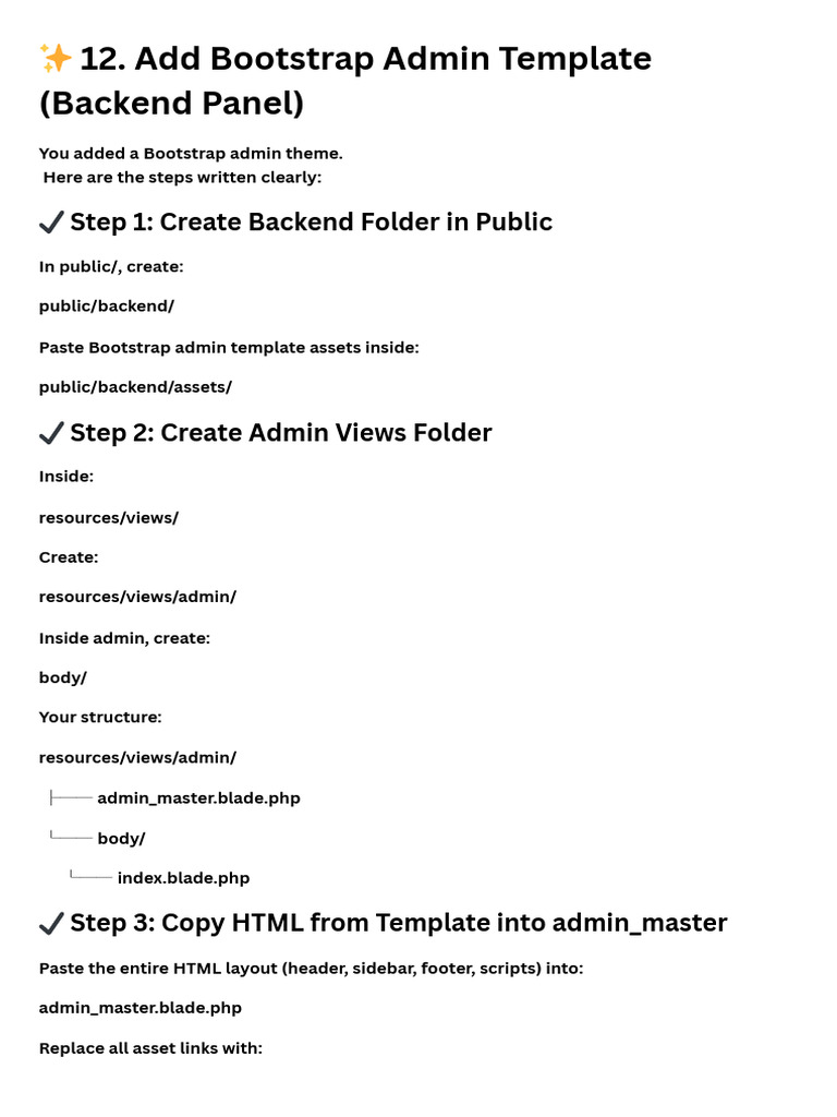 Bootstrap Admin Template Setup Guide | PDF | Bootstrap (Front End ...