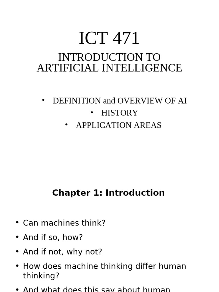 Ai 1 Definition and Overview of Ai | PDF | Artificial Intelligence ...