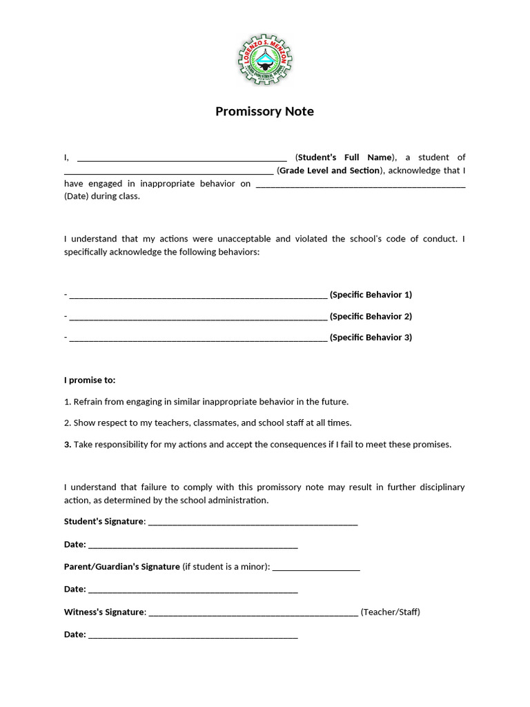 Promissory Note | PDF