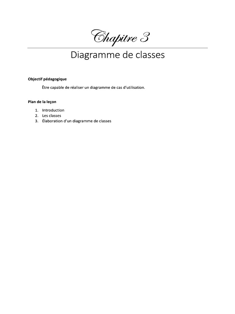 UML 3 Diagramme de Classes | PDF