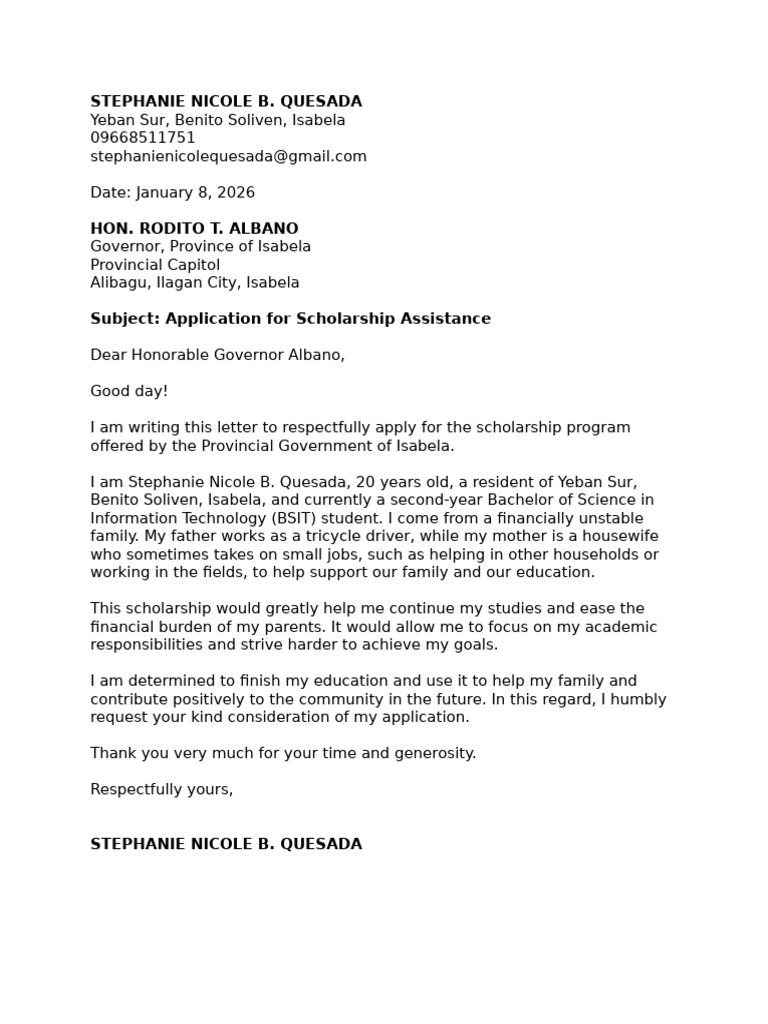 Letter Address Stephanie Maganda | PDF