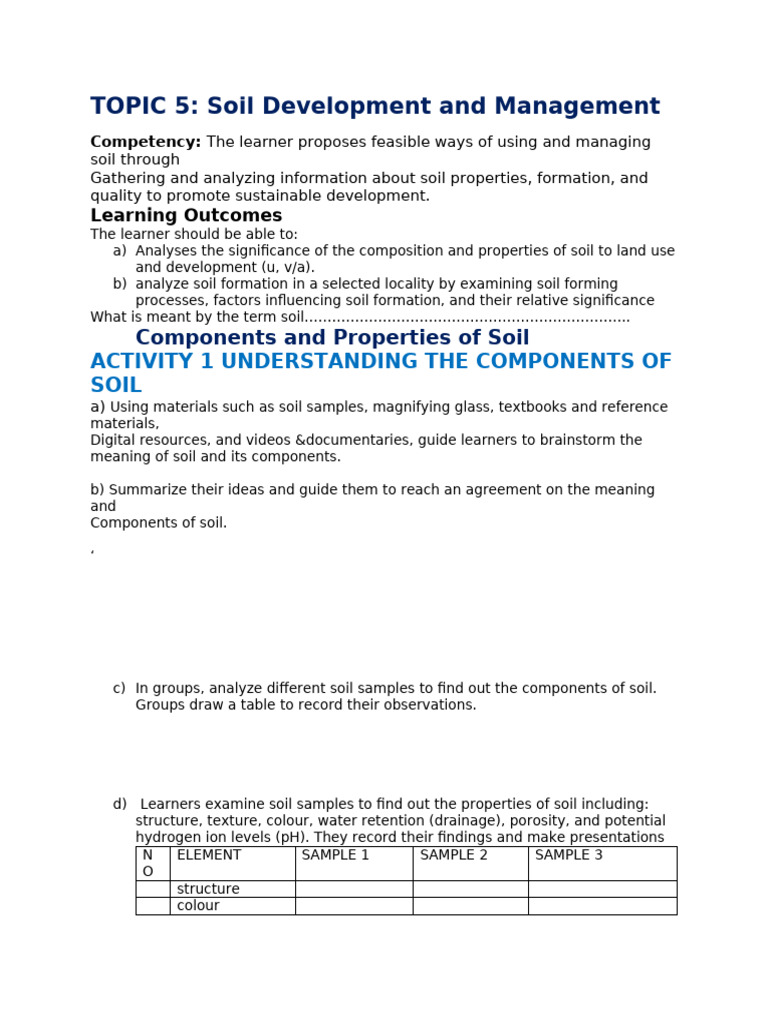 Geog Activities Ab Soil | PDF | Soil | Erosion