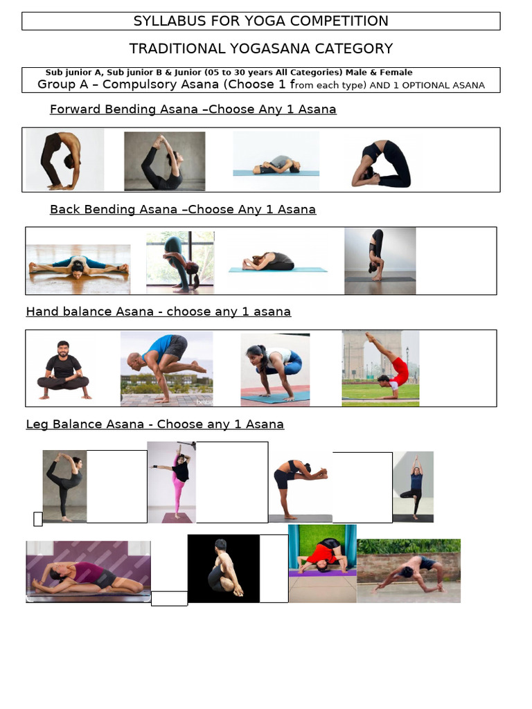 Syllabus for Yoga Competition | PDF