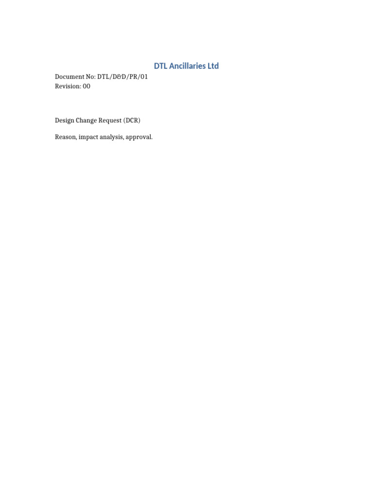 09 Design Change Request | PDF