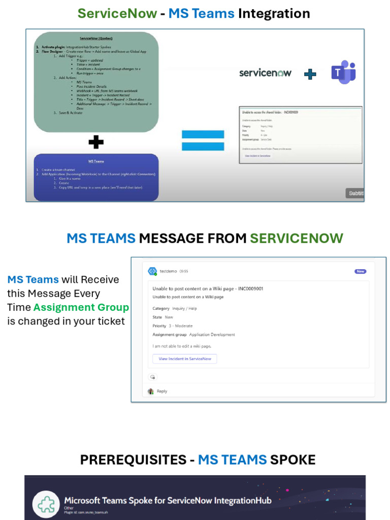 ServiceNow MS Teams Integration Guide | PDF