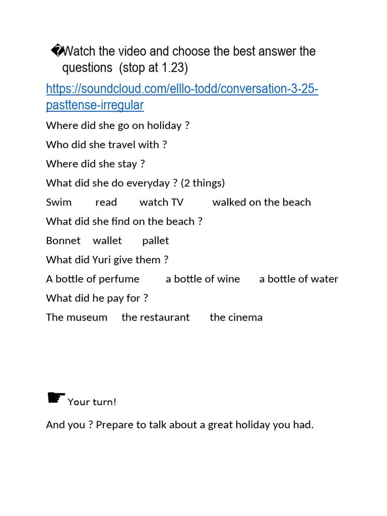 Past Tense Practice A2 (1) (1) | PDF