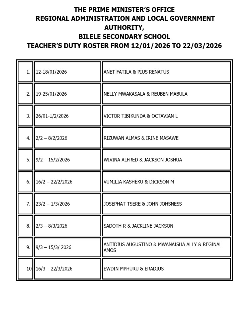 Rooster 2026 January To March 1 | PDF