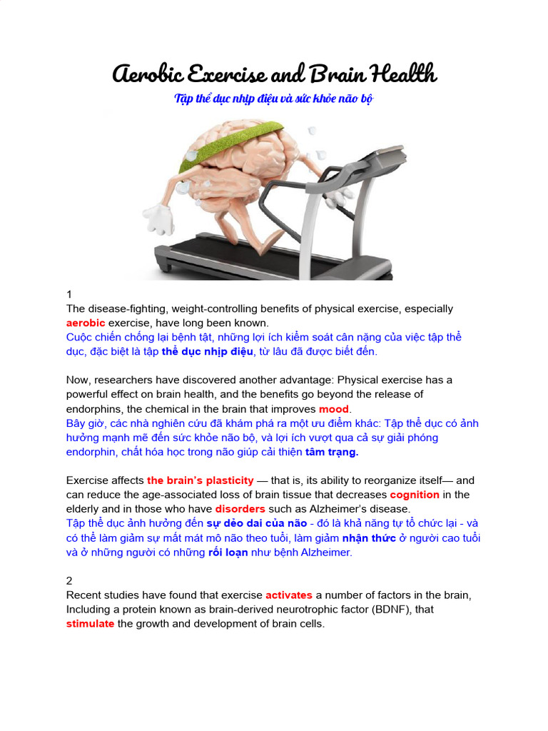 Aerobic Exercise and Brain Health | PDF