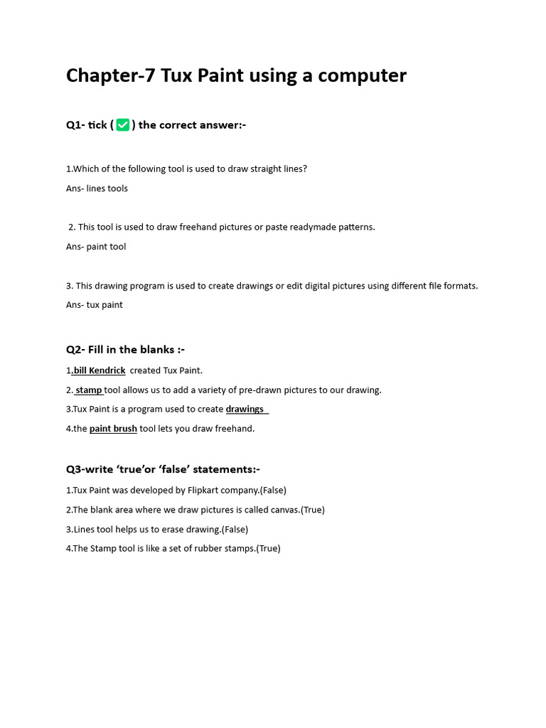 Chapter 7 Class 1st Computer | PDF