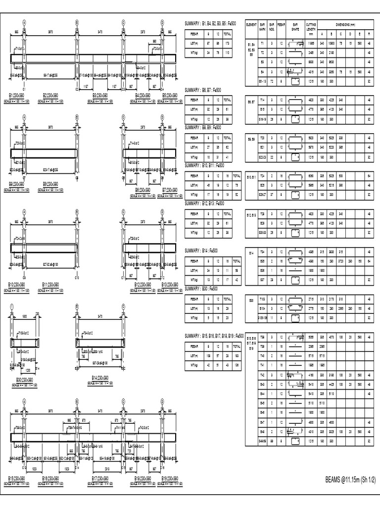beams 11.15m with BBS Sh1of2 | PDF