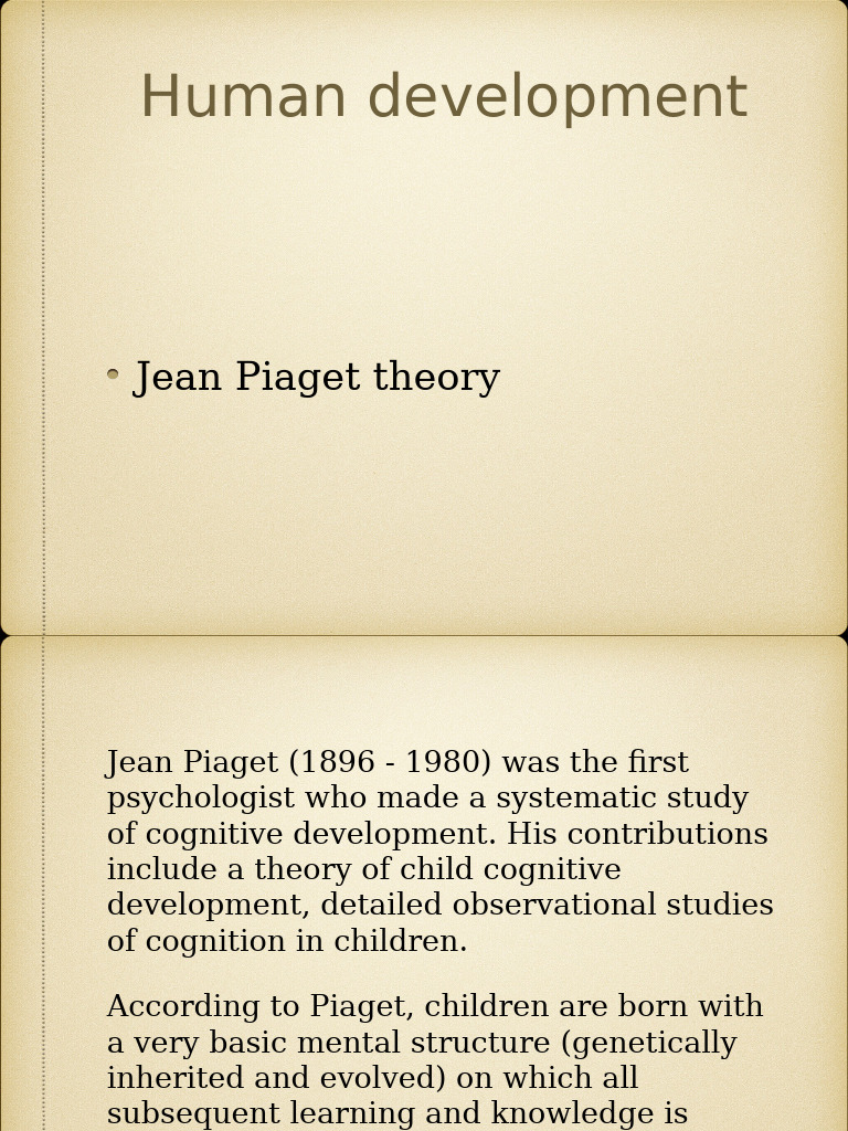 Cognitive Human Development | PDF | Schema (Psychology) | Cognitive Science