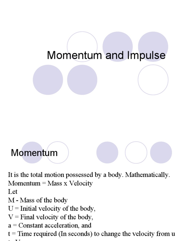 Understanding Momentum and Impulse | PDF | Momentum | Force