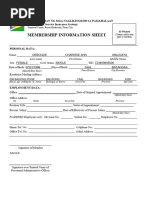 GSIS Membership Information Sheet | PDF