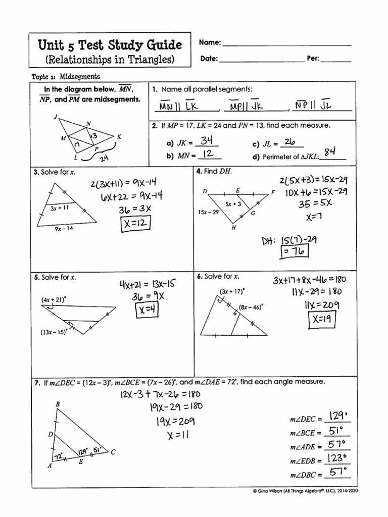 Unit 3 Test Review Answers | PDF