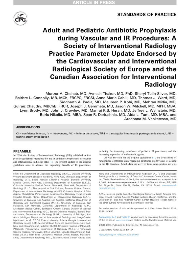 Adult and Pediatric Antibiotic Prophylaxis | PDF | Sepsis | Infection