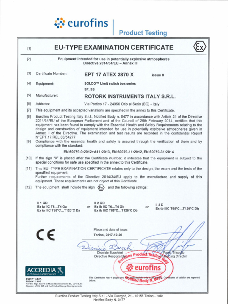 Ept 17 Atex 2870x | PDF