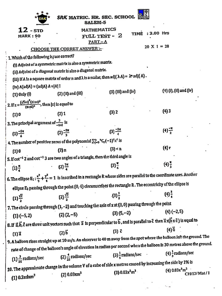 Full Test 2 | PDF