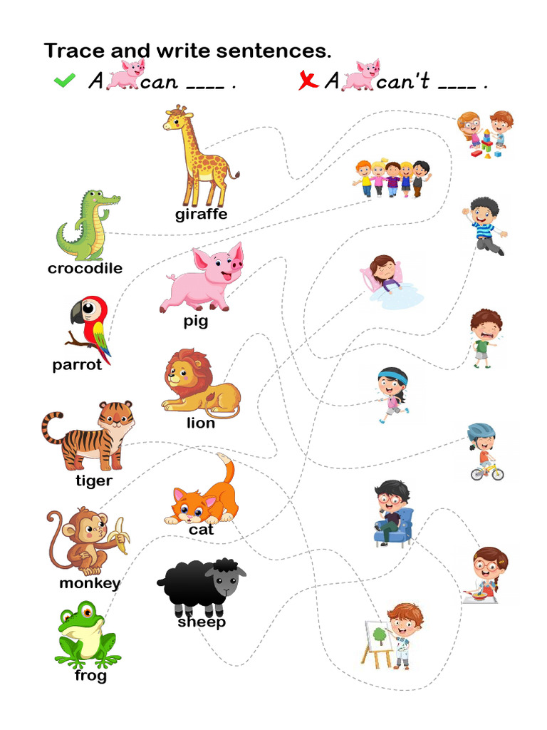 Sentence Tracing for Animals | PDF