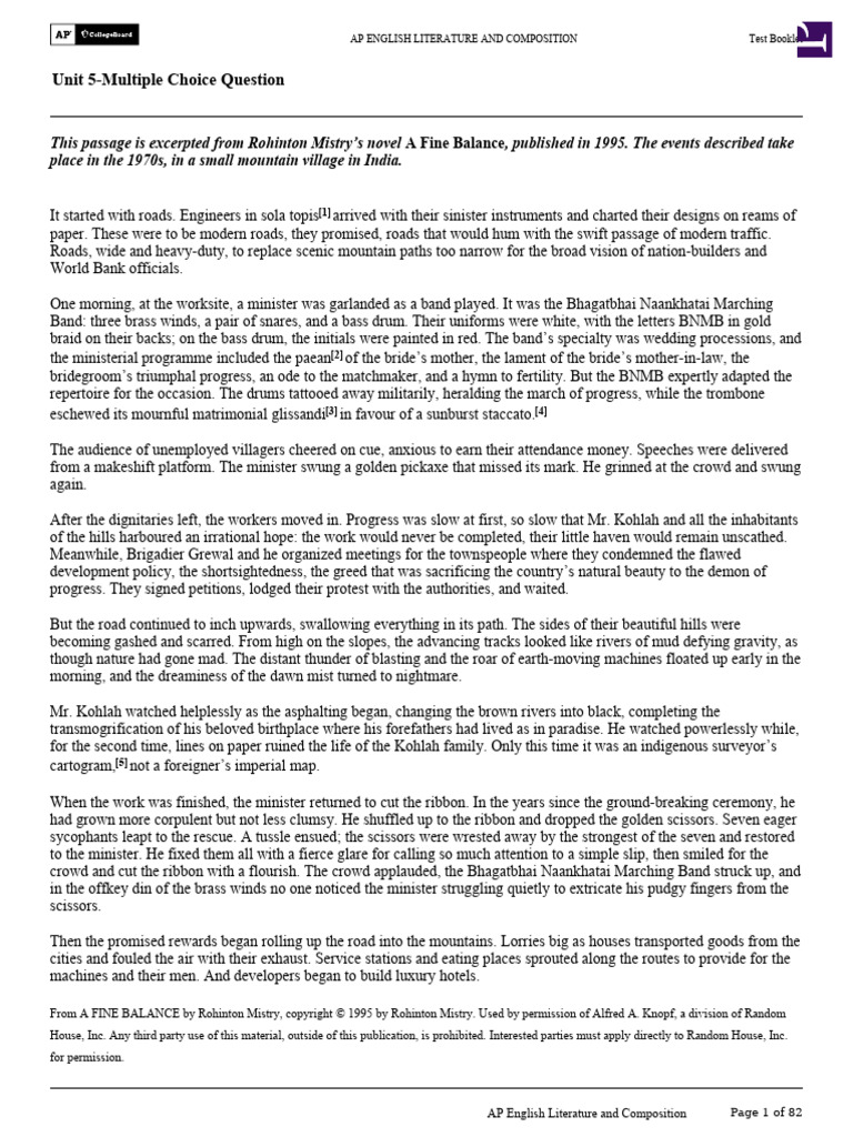 Tb-unit 5-Multiple Choice Question | PDF