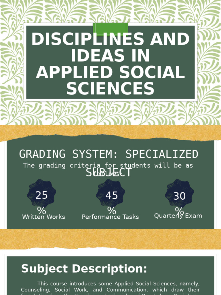 Lesson 1 Intro to Diass | PDF | Social Sciences | Science