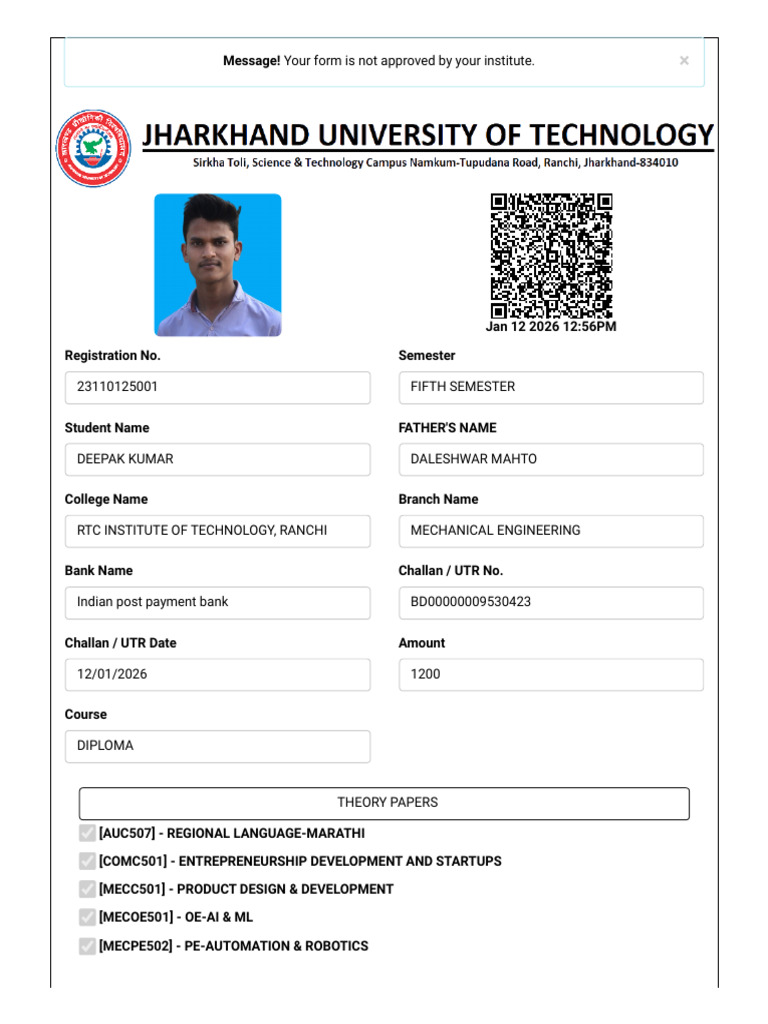 Form Fillup Print | PDF